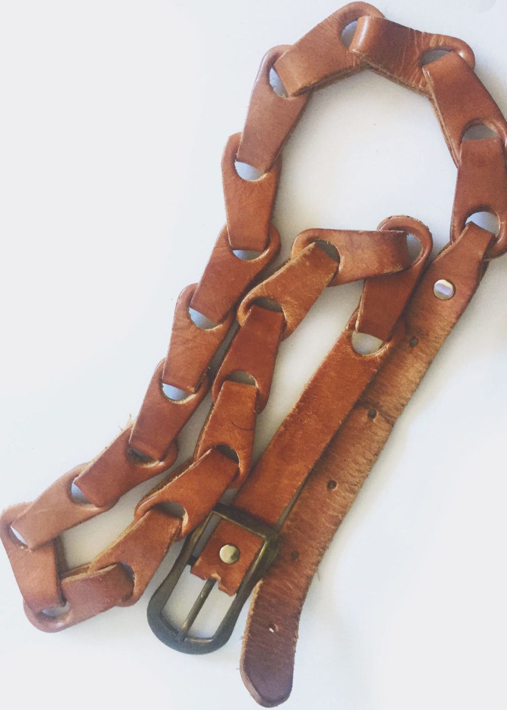 Brown 1970s Looped Leather Belt - Jimmy Buffalo