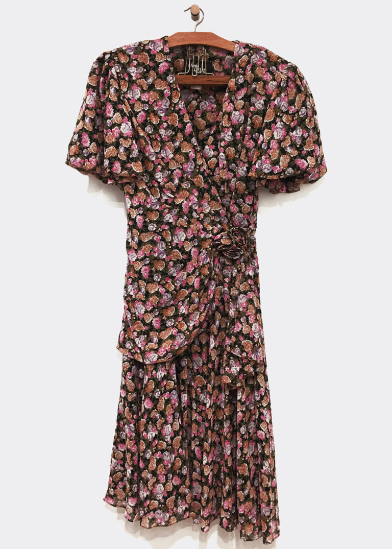 White 1980s Art Deco Midi Dress – Jimmy Buffalo