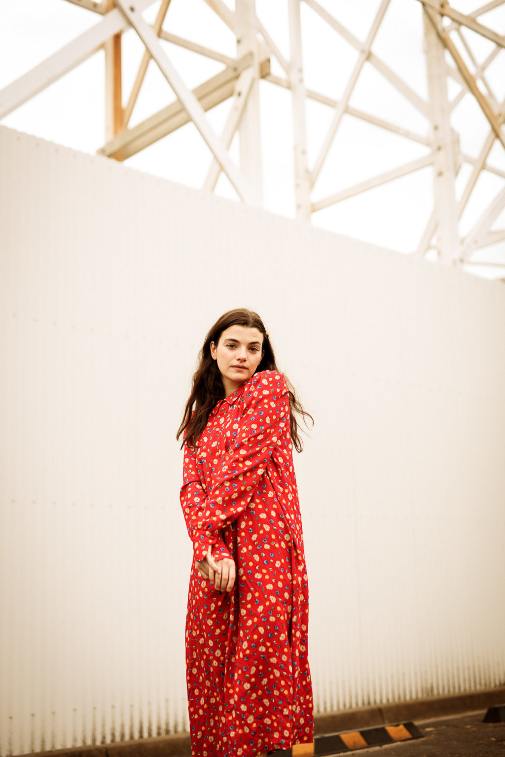 Red Vintage Ditsy Midi Length Dress – Jimmy Buffalo