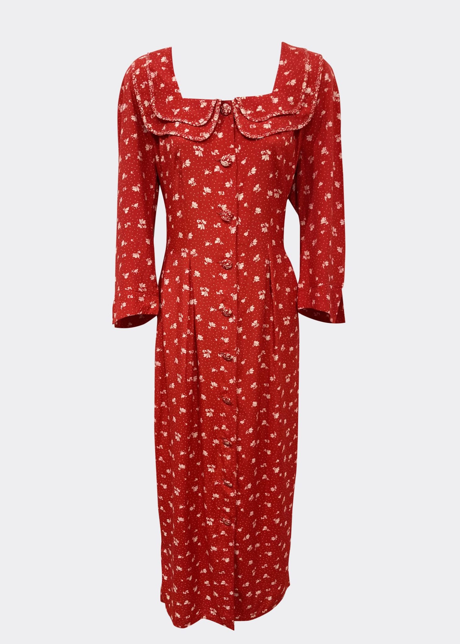 White 1980s Art Deco Midi Dress – Jimmy Buffalo