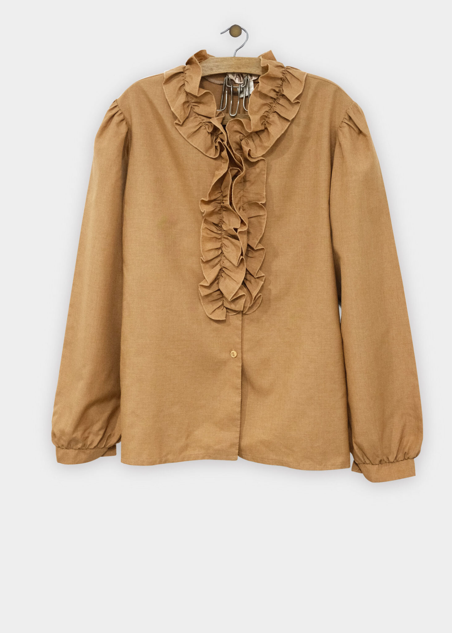 Brown Sugar XL Puff Sleeve Ruffle Collar Blouse – Jimmy Buffalo